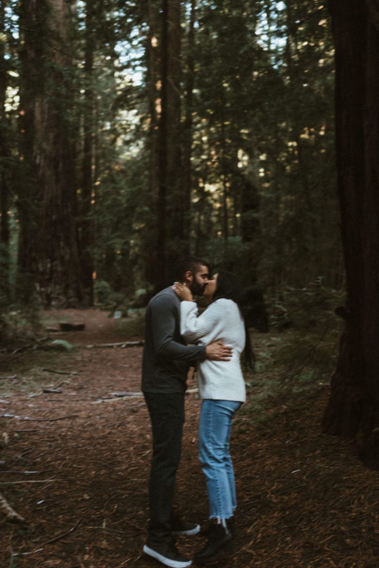 Moody Mendocino Engagement Photos Woods to the Ocean | gingereliza.com